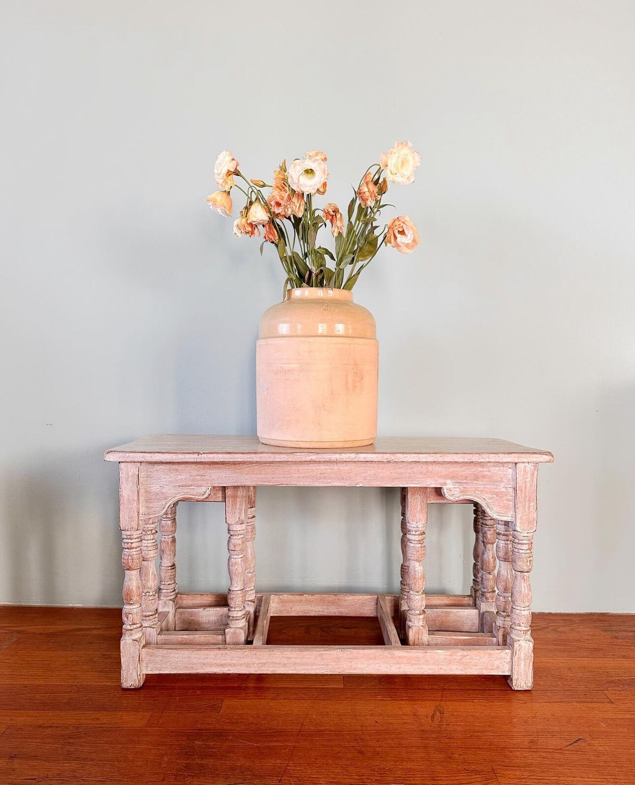 Vintage French Country Whitewashed Oak Bench - Etsy