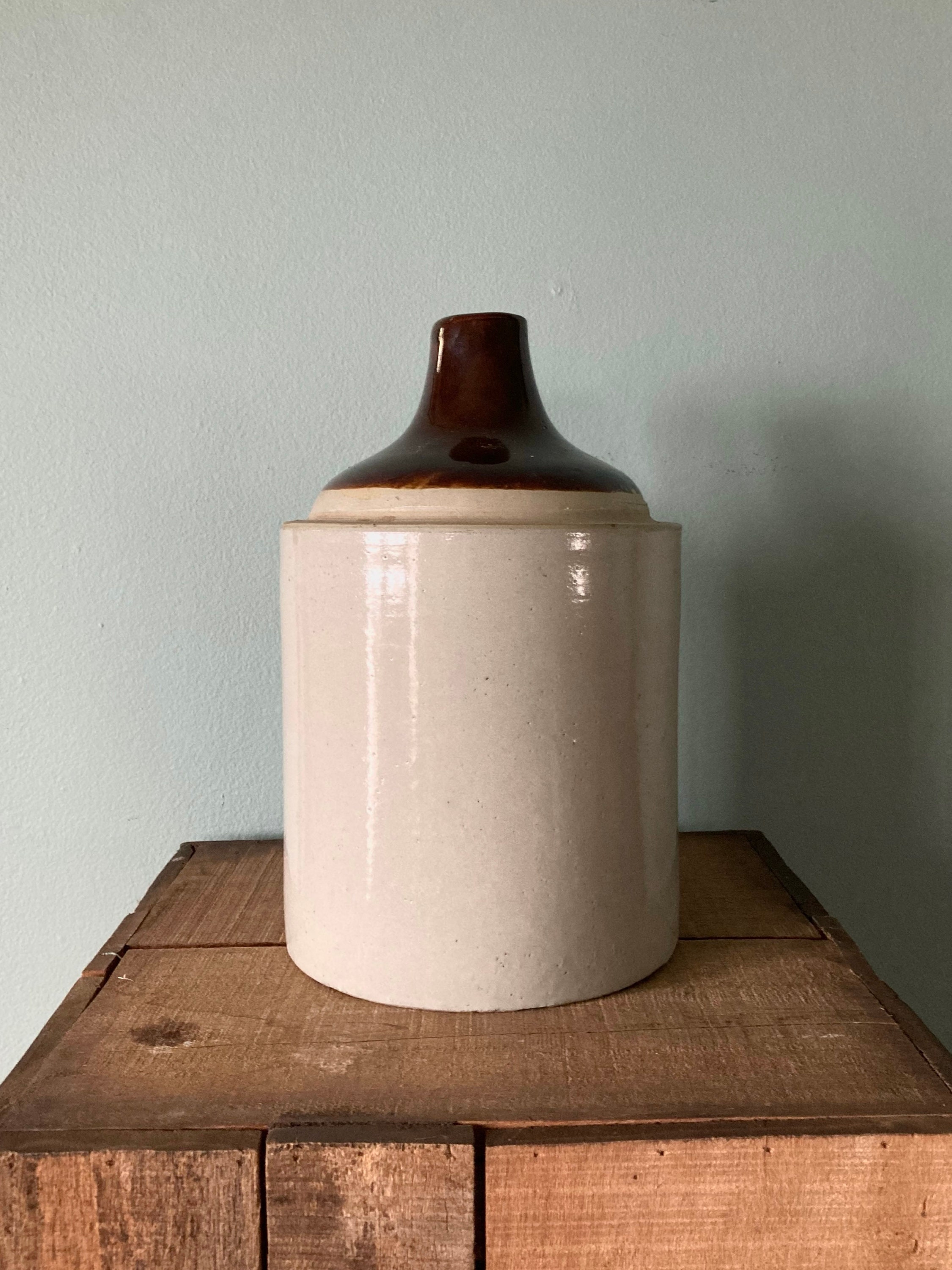 Antique Two Toned Stoneware Jug - Etsy