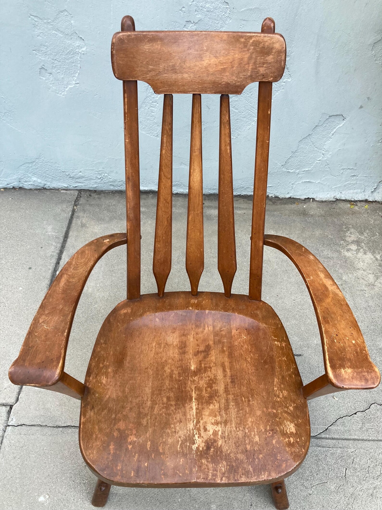Vintage Distressed High Back Colonial Chair - Etsy
