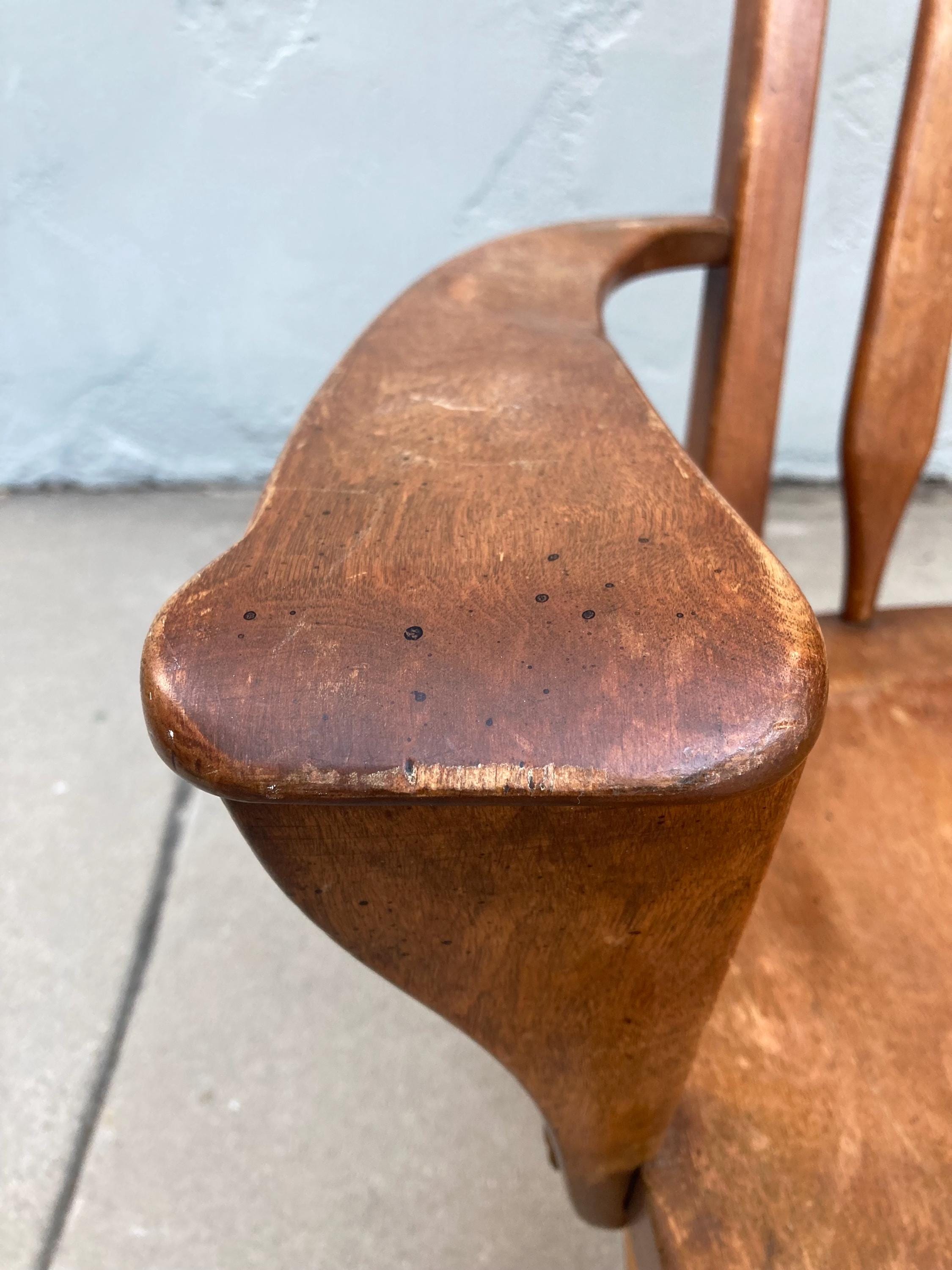 Vintage Distressed High Back Colonial Chair - Etsy