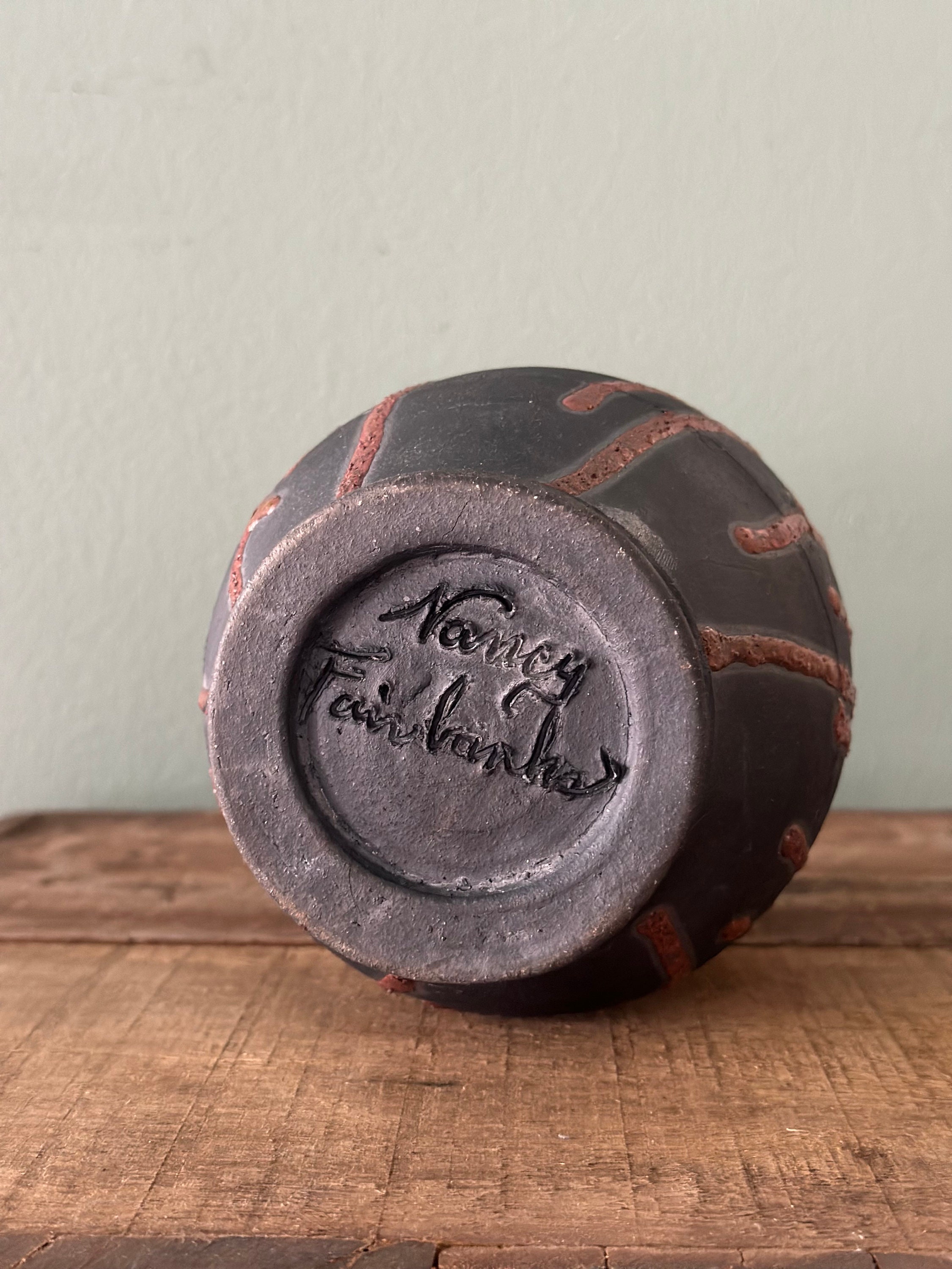 Vintage Nancy Fairbanks Pottery Vase - Etsy