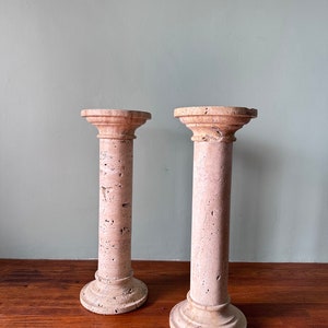 Vintage Travertine Style Plaster Pedestals - Etsy