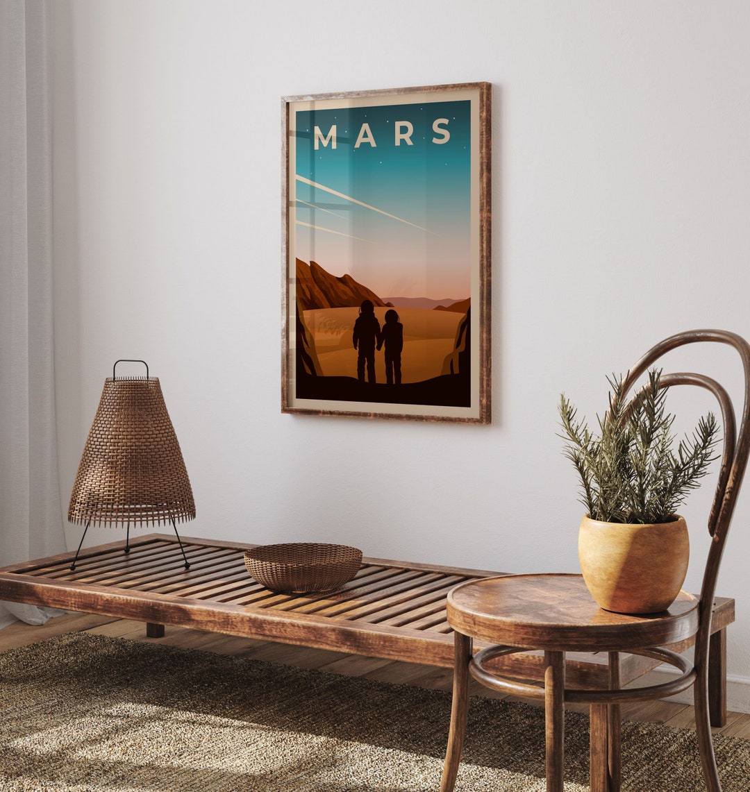 Mars Canvas, Martians Poster, NASA Art, Cosmic Art, Space Poster ...