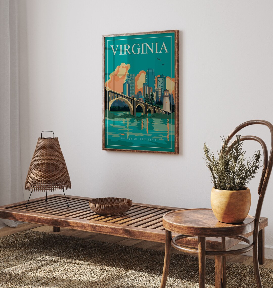 Virginia Canvas, Mother of Presidents Art, USA Nature Art, Acrylic ...