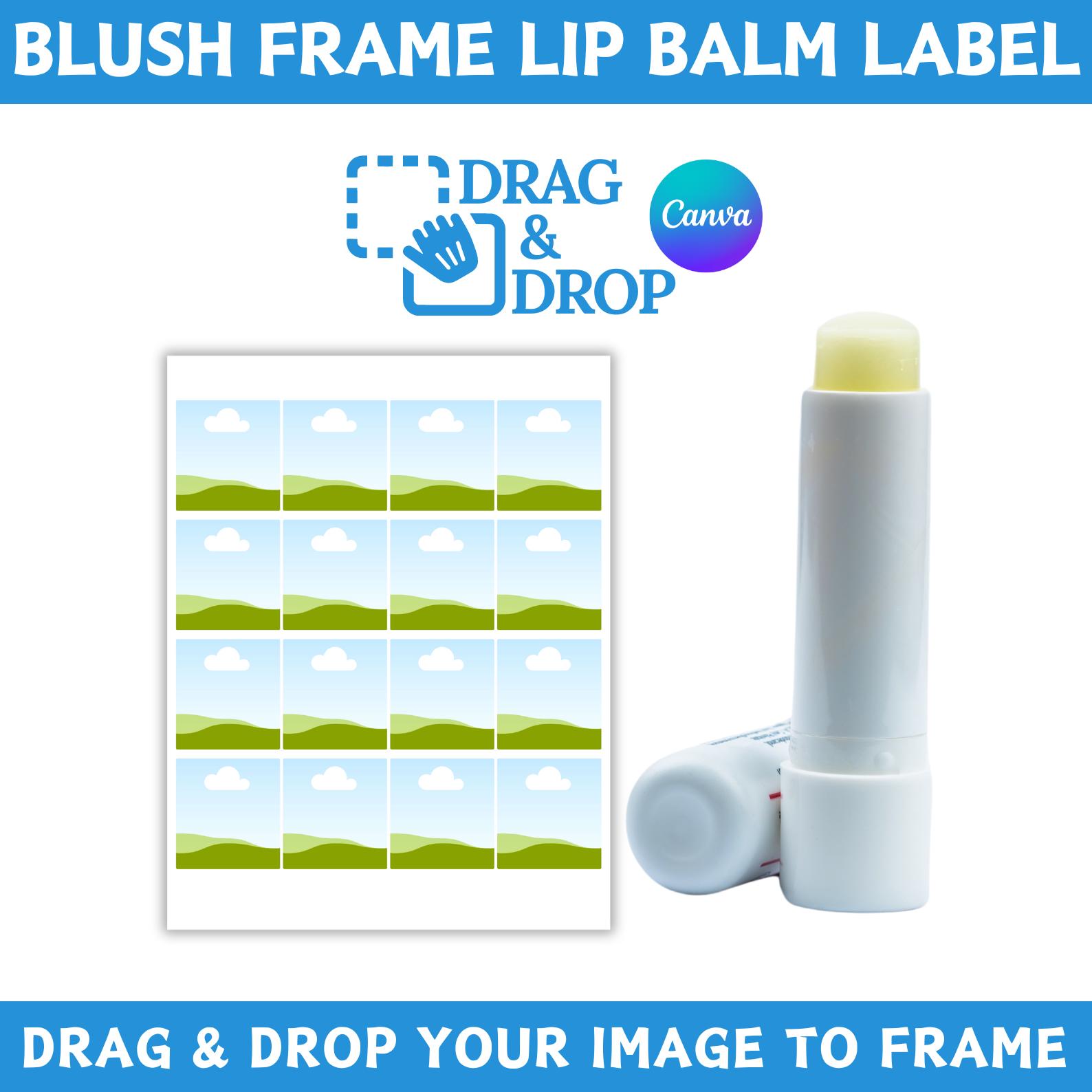 Blush Frame Lip Balm Label Template, Blush Frame Lip Balm Canva ...