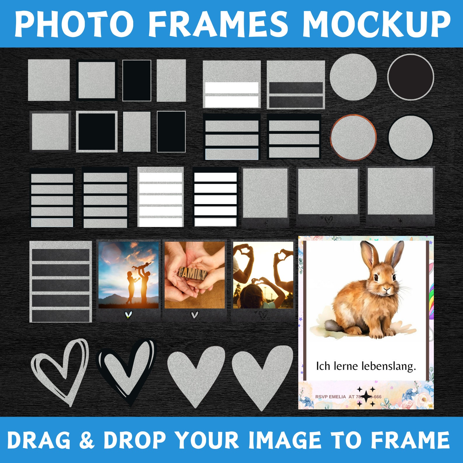 Canva Photo Frames Mockup Template, Photo Frames Mockup Template, Canva ...