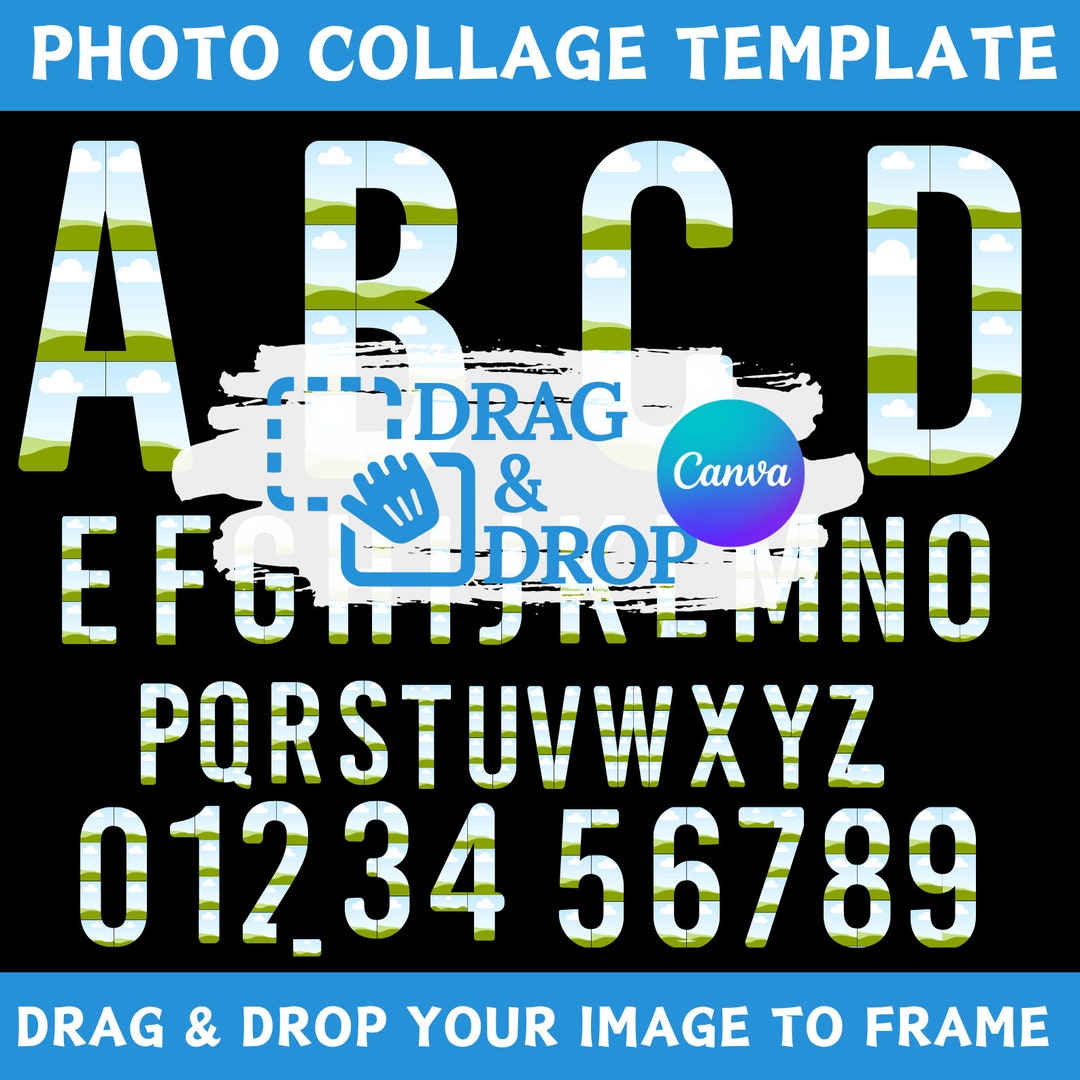 Canva Template, Canva Photo Collage Letters, Editable Canva Template ...