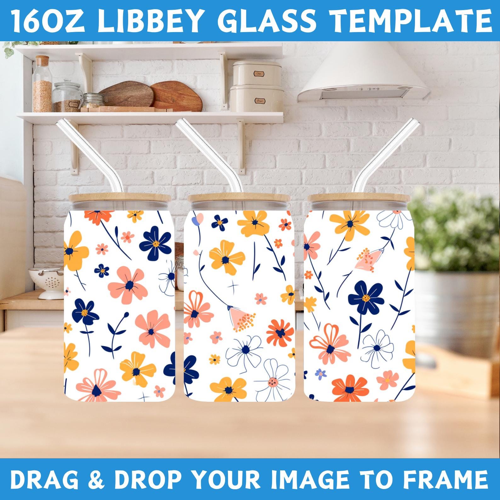 Libbey Glass Canva Editable Template, 16oz Libbey Glass Canva Designs ...