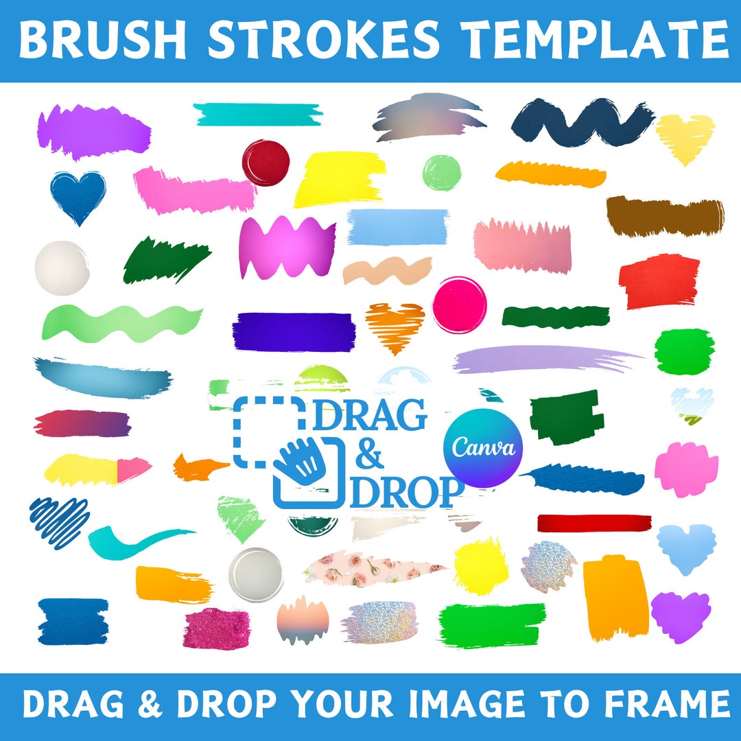 Brush Canva Editable Frame Bundle, Diy Brush Template,canva Frames ...