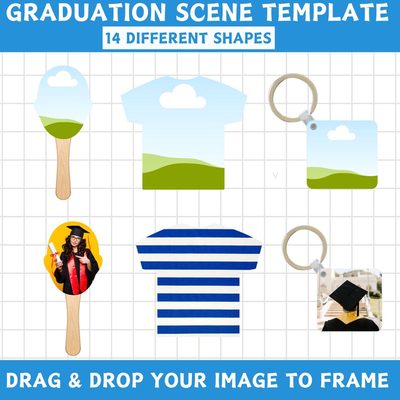 Graduation Scene Canva Mockup, Graduation Canva Mockup Bundle ...