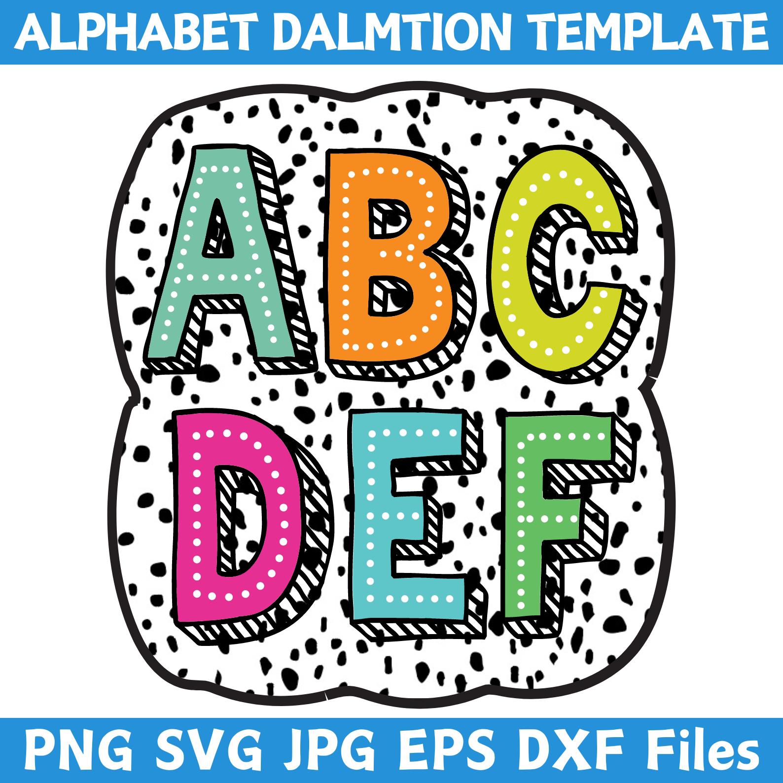 Alpha Doodle Dots Letters Svg Png Bundle, 6 Alpha Sets, 18 Dalmatian ...