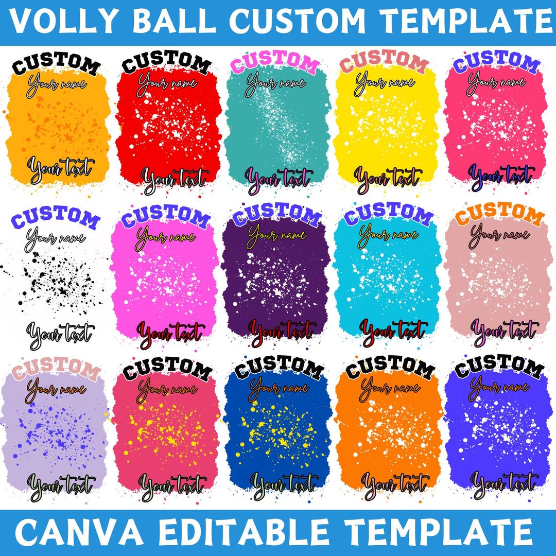 Volleyball Editable Canva Template, Mascot Shirt Canva Template, Custom ...