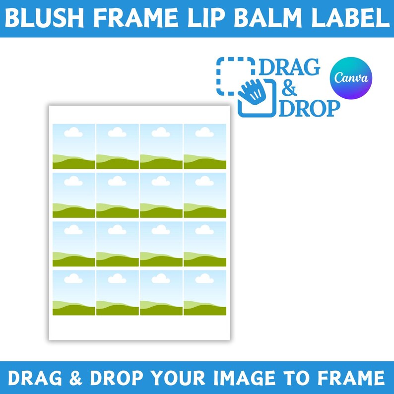 Blush Frame Lip Balm Label Template, Blush Frame Lip Balm Canva ...