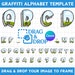 Graffiti Alphabet Font Canva Template,editable Template, Fill Your Own ...