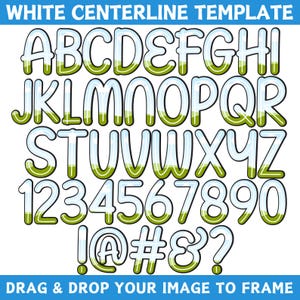 Editable Canva Frame Alphabet Letters, White Centerline Template Comic ...