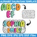 Alpha Doodle Dots Letters Svg Png Bundle, 6 Alpha Sets, 18 Dalmatian ...