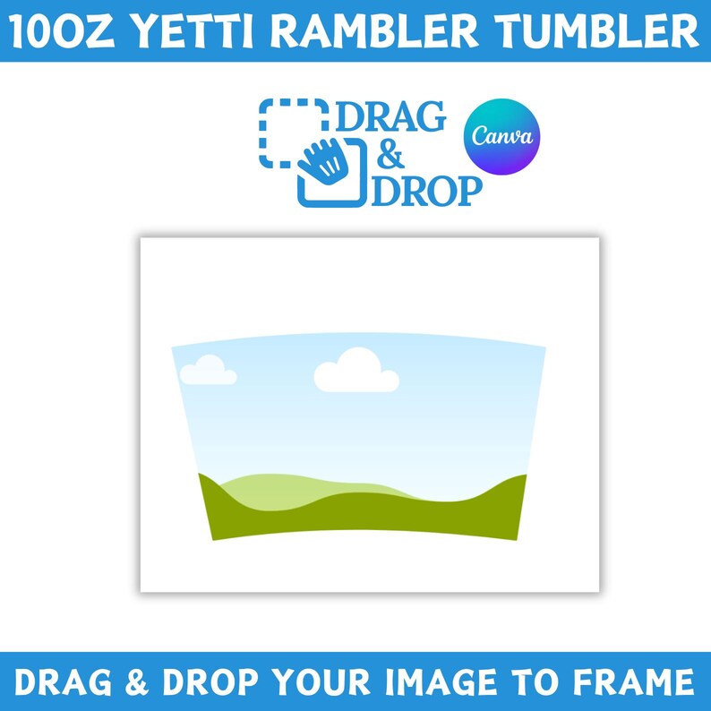 10oz Yeti Rambler Canva Template, Canva Editable Template, Yeti Rambler ...