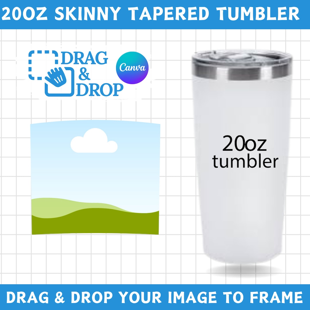 Canva Tumbler Templates, Tumbler Canva Editable, 20oz Tapered Tumbler ...