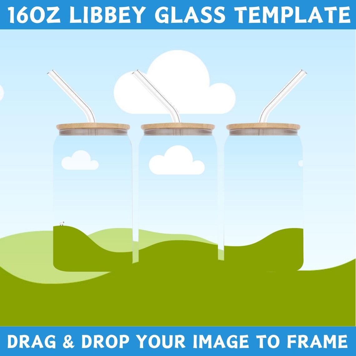 Libbey Glass Canva Editable Template, 16oz Libbey Glass Canva Designs ...