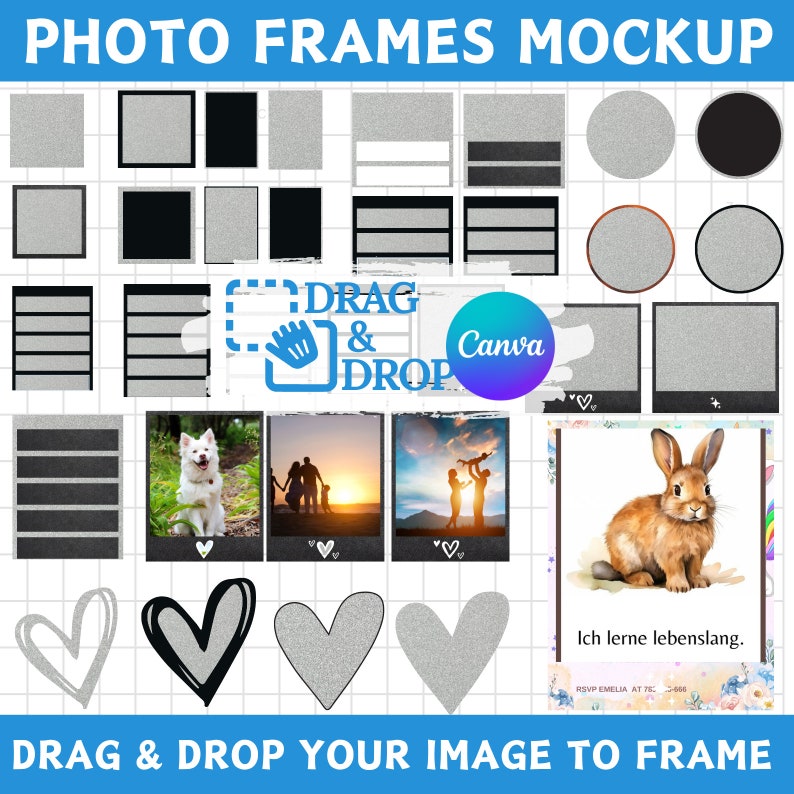 Canva Photo Frames Mockup Template, Photo Frames Mockup Template, Canva ...
