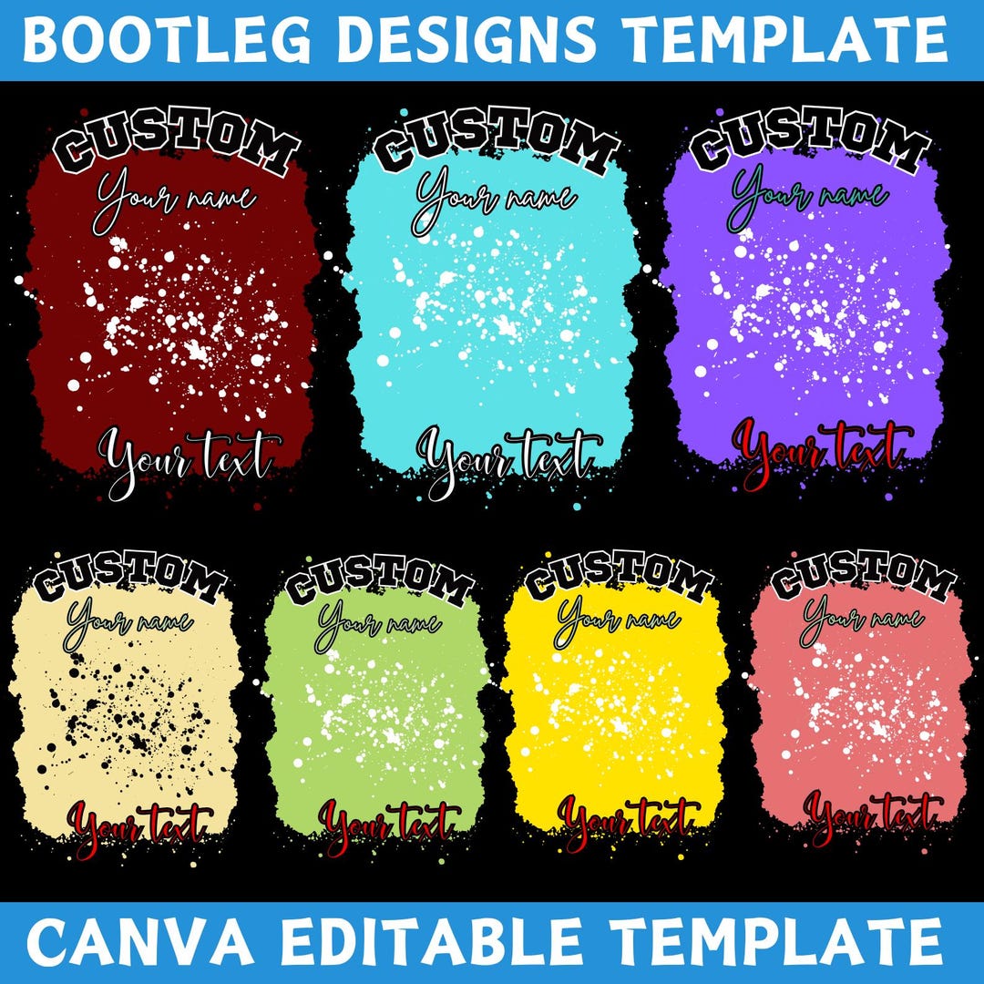 Custom Bootleg Designs Editable Canva Template, Mascot Shirt Canva ...
