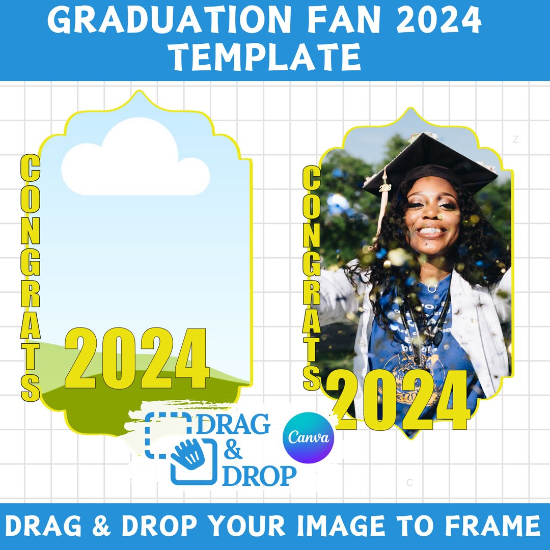 Graduation Frame Template, Canva Editable , Congrats 2024, Graduation T ...
