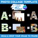 Canva Template, Canva Photo Collage Letters, Photo Collage Bundle ...