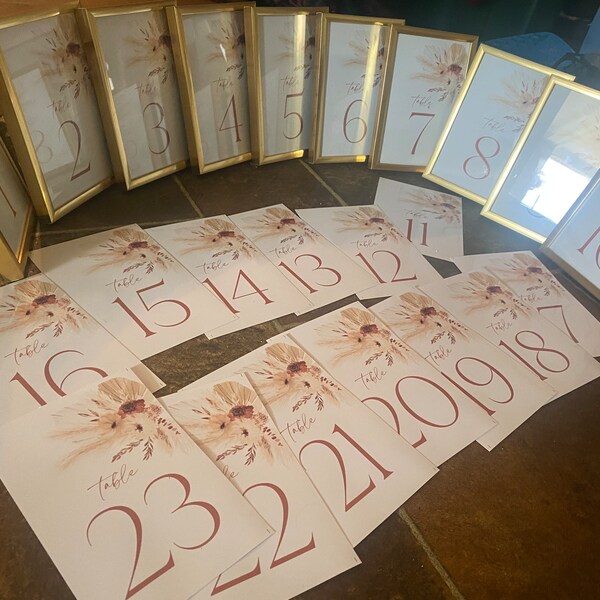 Framed Table Numbers - Etsy