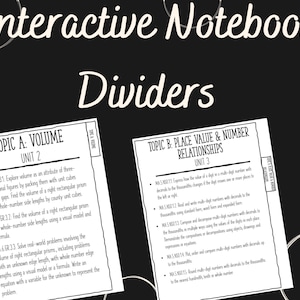 Interactive Notebook Divider Template - Etsy