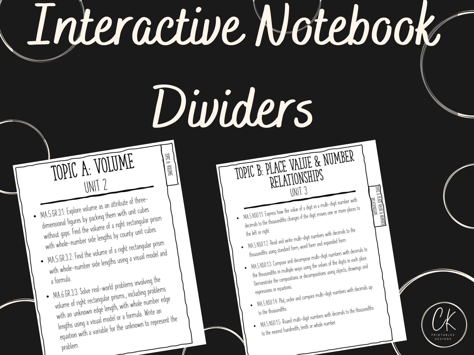 Interactive Notebook Divider Template - Etsy