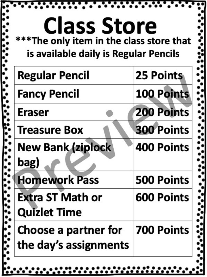 Class Economy Printable Bundle - Etsy