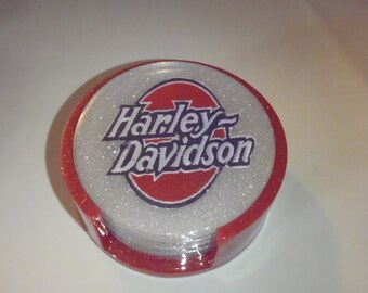 Harley Davidson Coaster Set - Etsy
