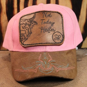 Baseball Cap With Tooled Leather Patch - Etsy