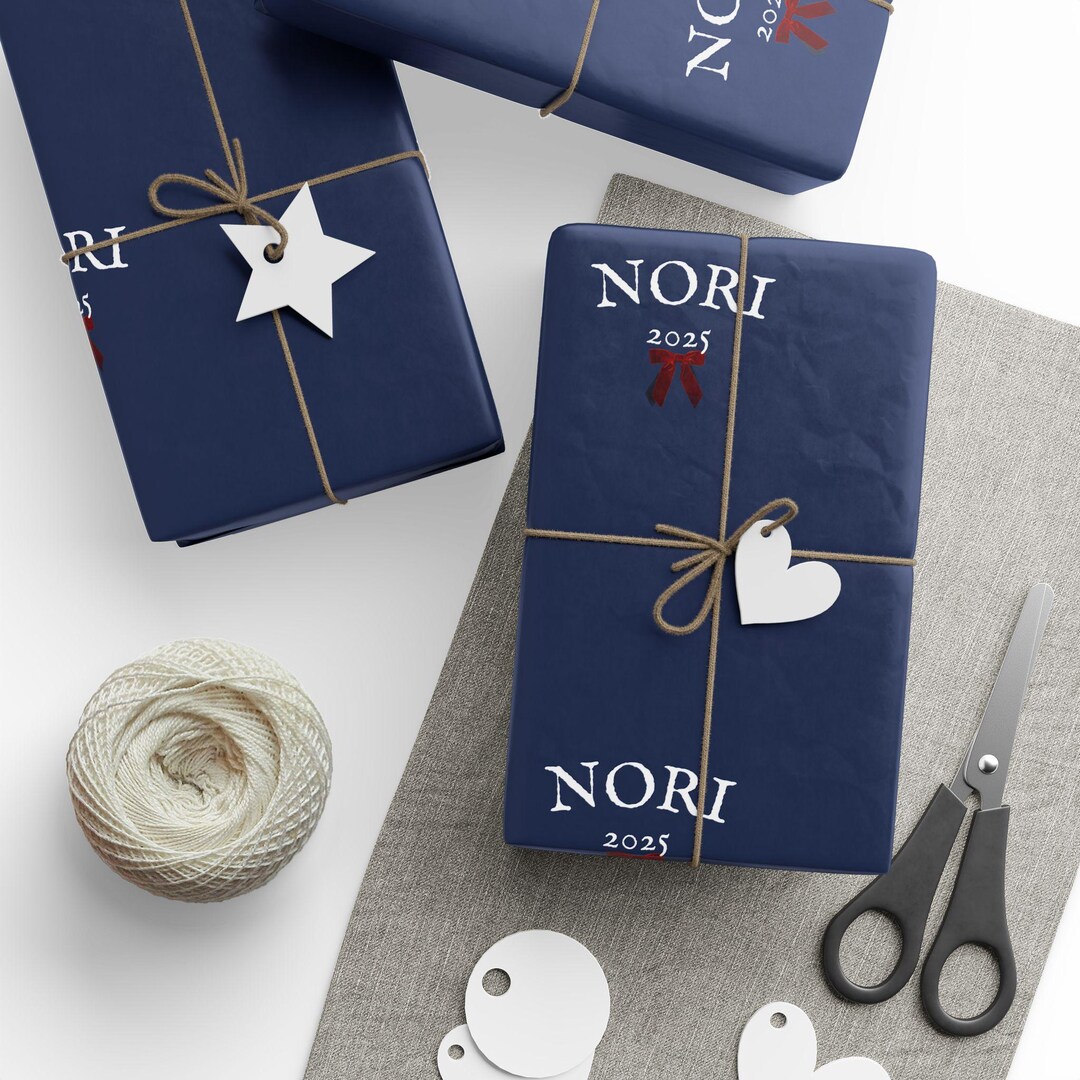 Nautical Wrapping Papers, Blue NORI Logo, Patriotic Gift Wrap ...