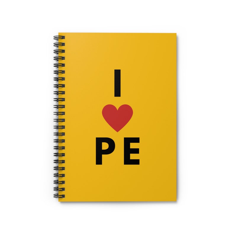 I Love PE Spiral Notebook - Ruled Line! PE Teacher Svg, Gift, Coaster ...