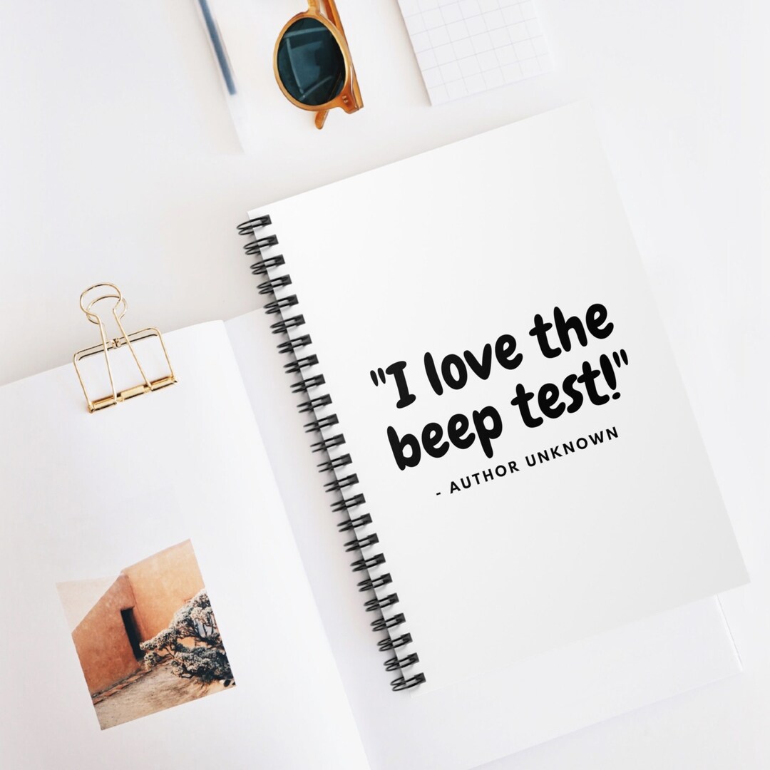 I Love the Beep Test! Spiral Notebook - Ruled Line | Perfect PE Teacher ...