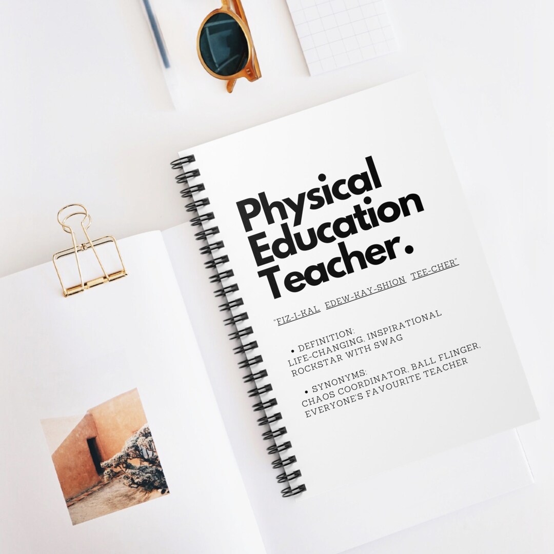 Physical Education Teacher Spiral Notebook Ruled Line Perfect PE ...