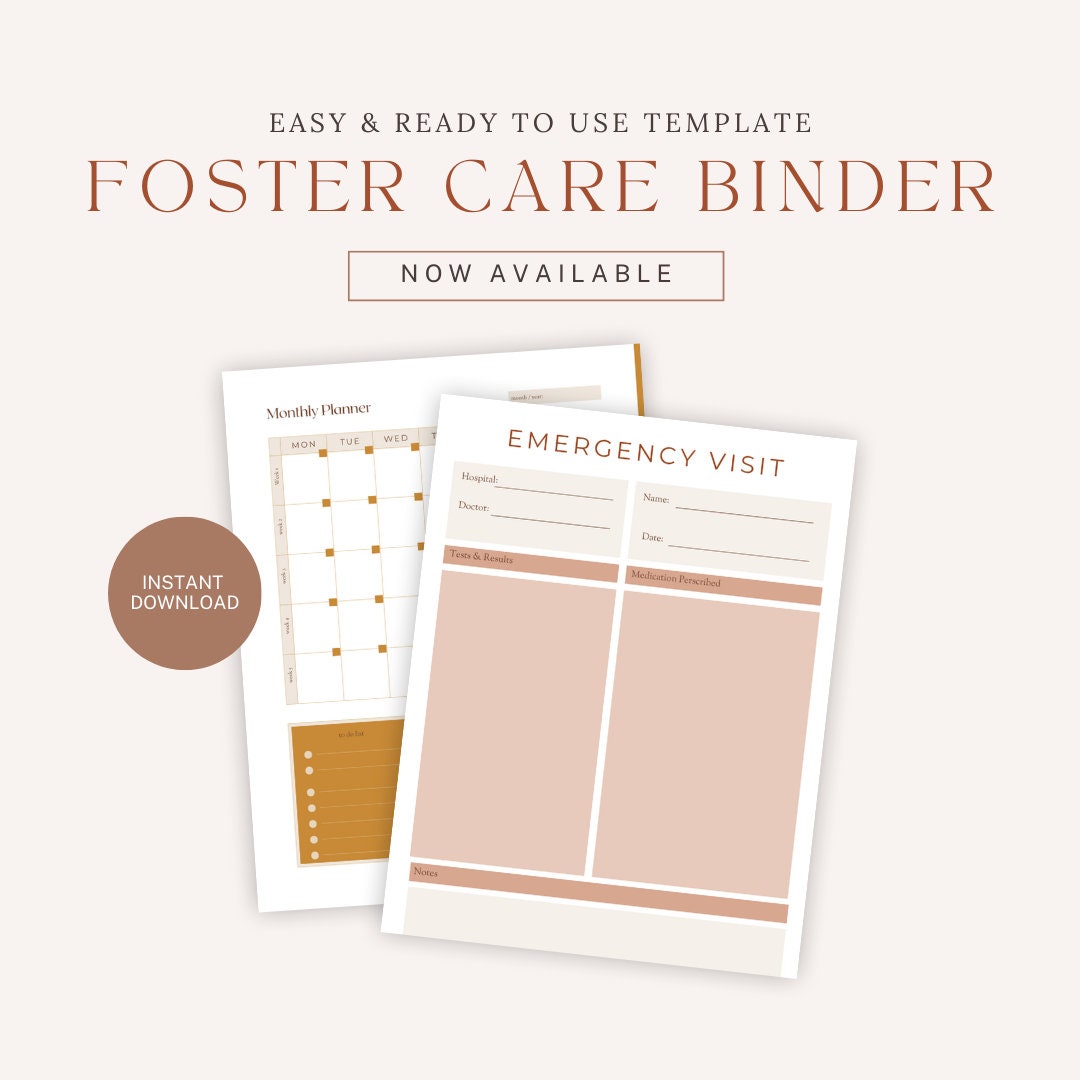 Foster Care Binder Printable - Etsy
