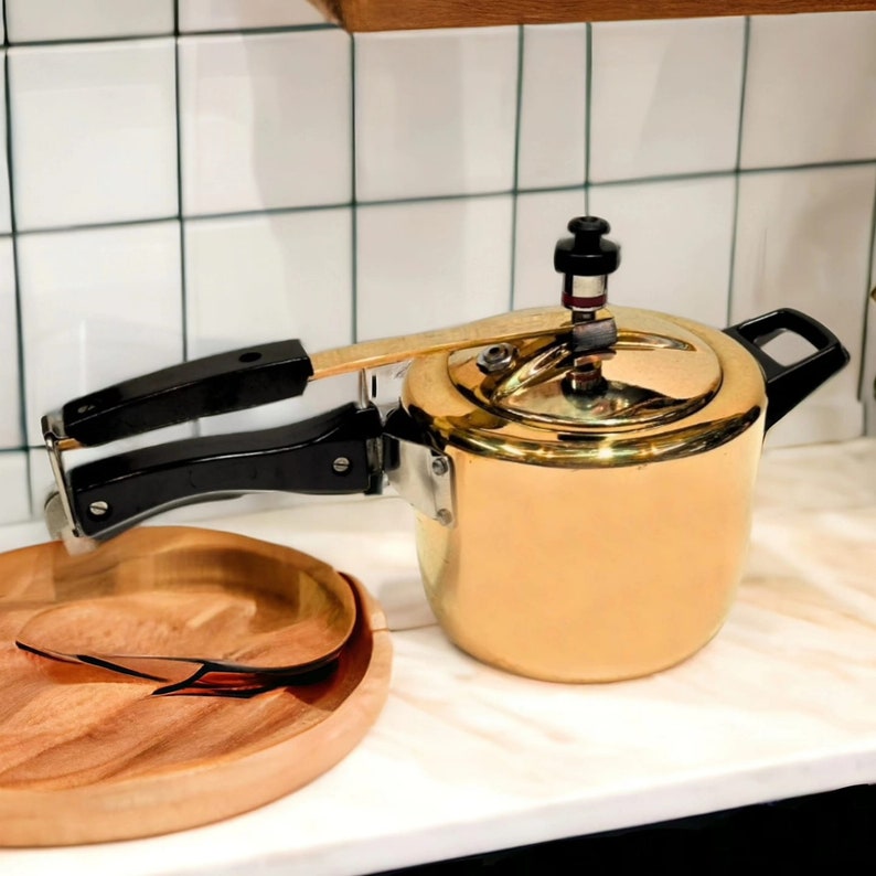 100% Pure Brass Solid Cooker With Tin Coating ( Kalai ) Inside. - Etsy