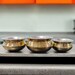Set of 3 - 100 % Pure Brass Hammered Biryani Handi With Kalai Inside ...