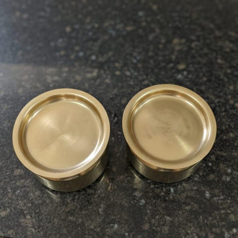Set of 2 - Pure Brass Small Size Storage Boxes With Lid - Etsy