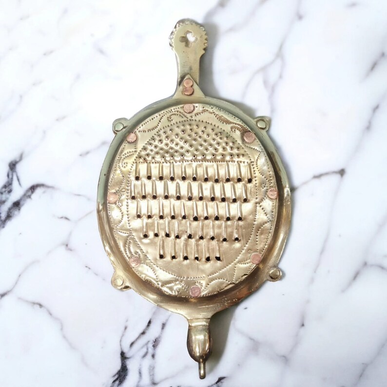 Vintage Brass Original Antique Tortoise Shaped Grater Coconut Scraper ...