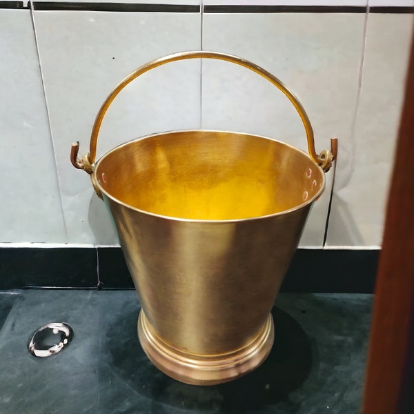 Antique Brass Bucket - Etsy