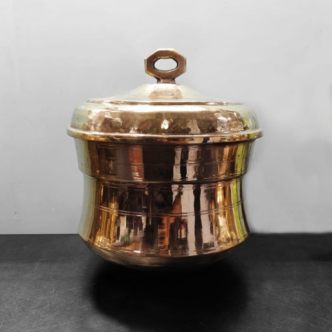 Antique Brass Idli Steamer Pot Idli Patra With 2 Inserts Including 3 ...