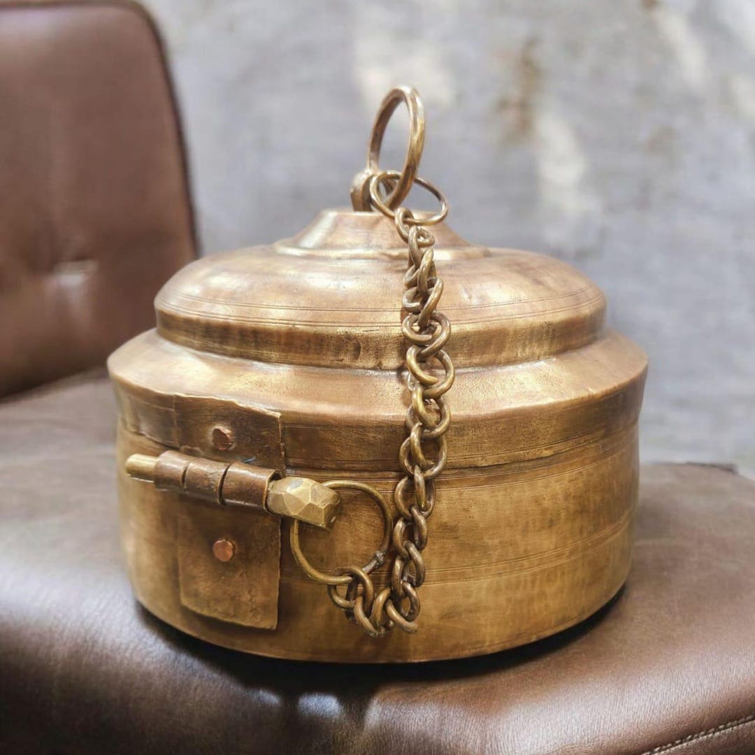 100% Pure Brass Rare Vintage Unique Shape Handmade Multipurpose ...