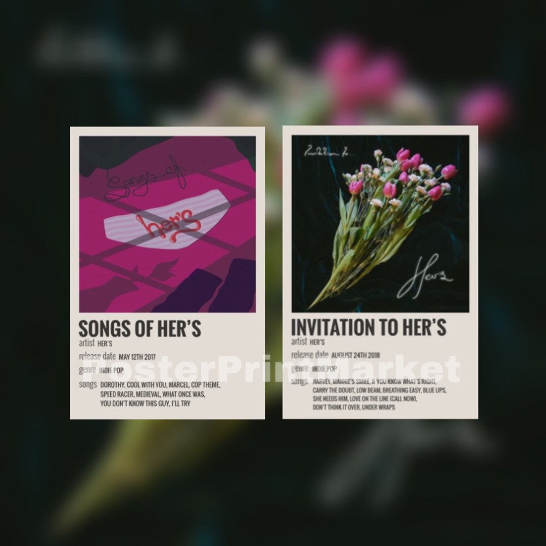 Hers Minimalist Aesthetic Album Poster Print Bundle Etsy
