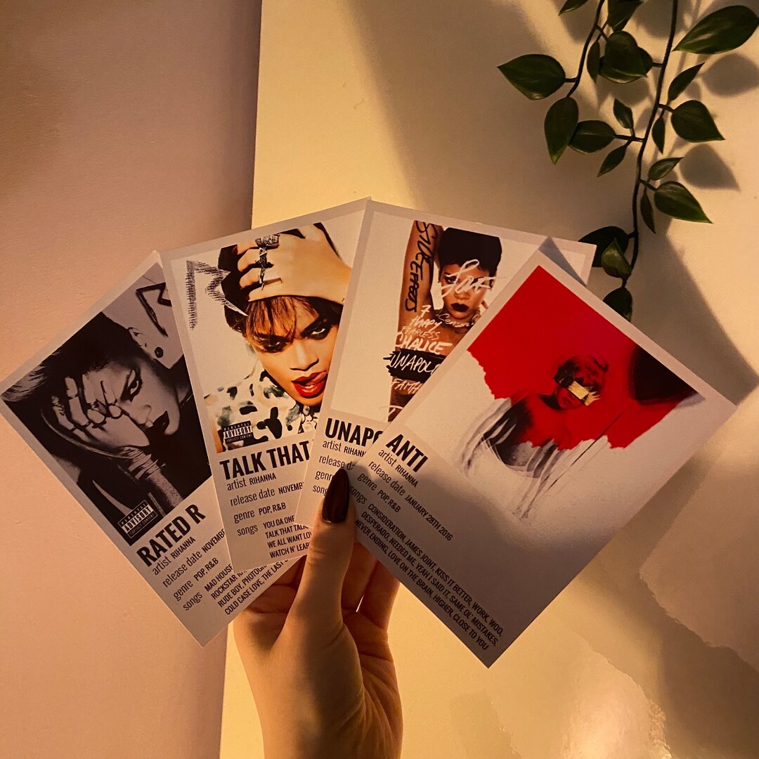 Rihanna Minimalist Aesthetic Album Poster Print Bundle Etsy