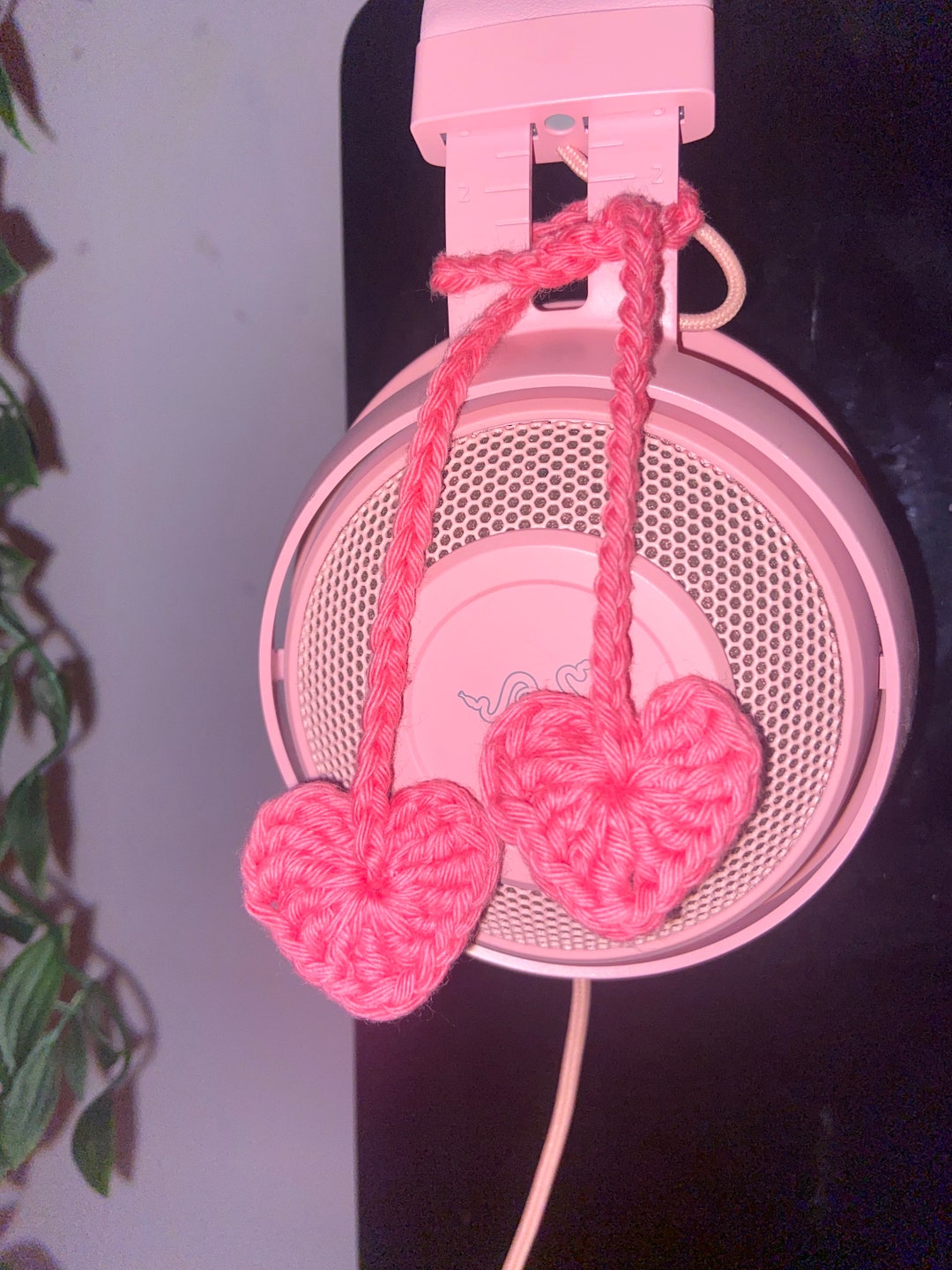 Handmade Crochet Heart Shaped Headphone Charm - Etsy