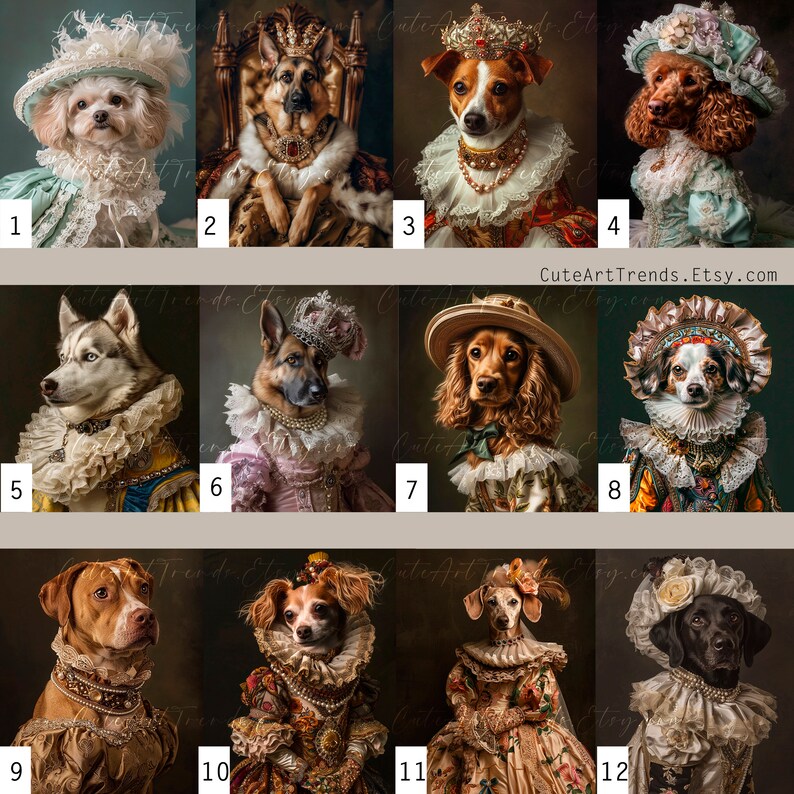 Dog Portrait Digital Download, Custom Personalized Pet Portrait ...