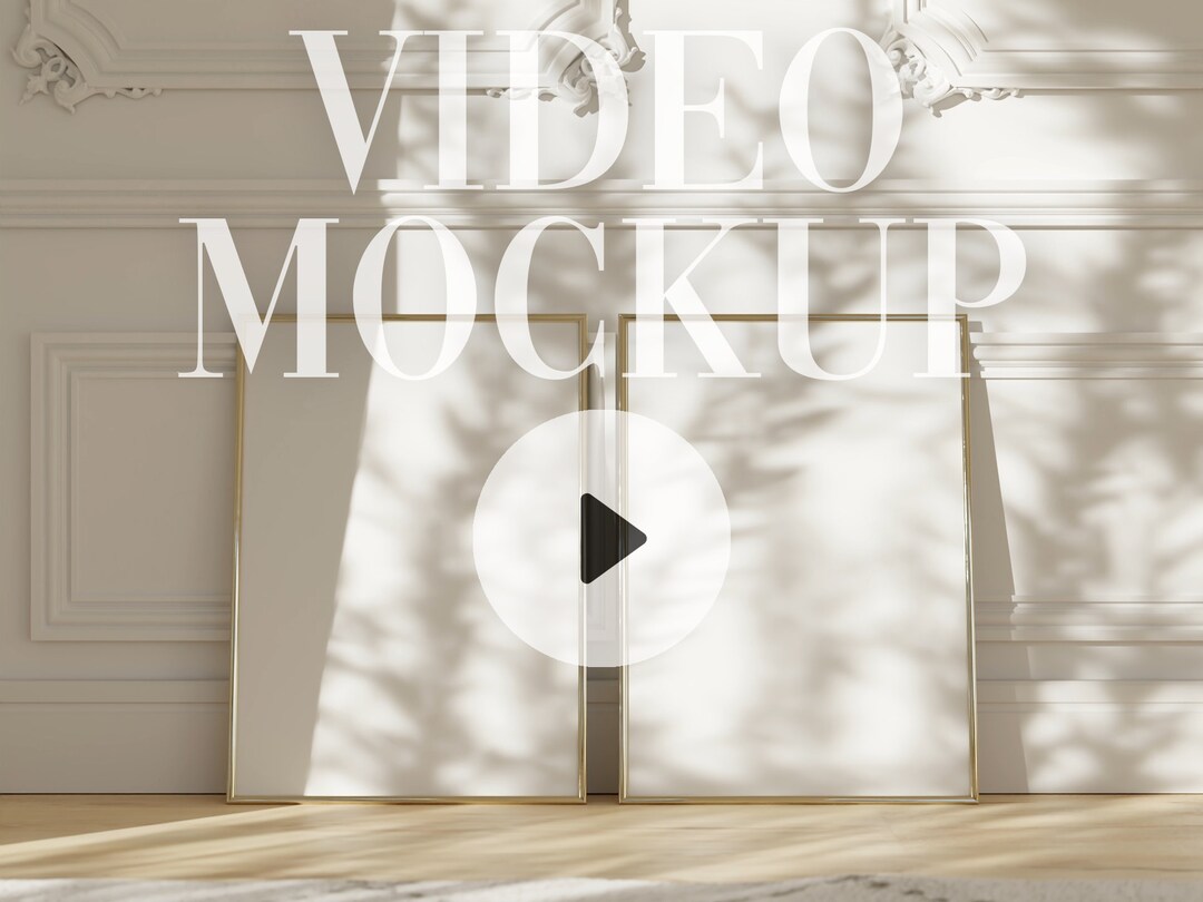 Animated Two Frames Video Mockup: ISO DIN A, Natural Shadows (PSD Mp4 ...